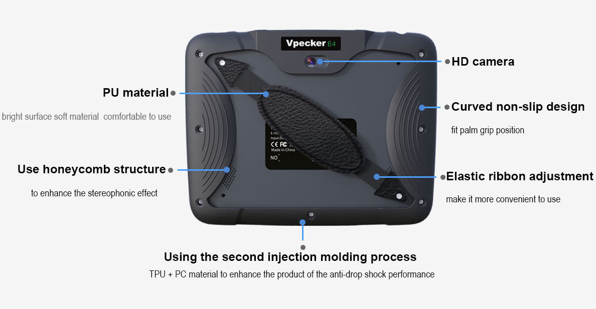 Vpecker-E4 Bluetooth 8" Tablet Diagnostic Scan ToolSmart System ...